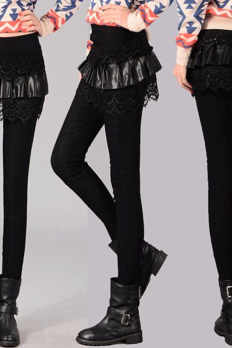 Sexy Punk Lace Stripes Style Leggings On Luulla